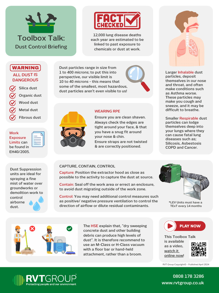 Dust Control Briefing - RVT Group | PDF | Dust | Occupational Safety ...