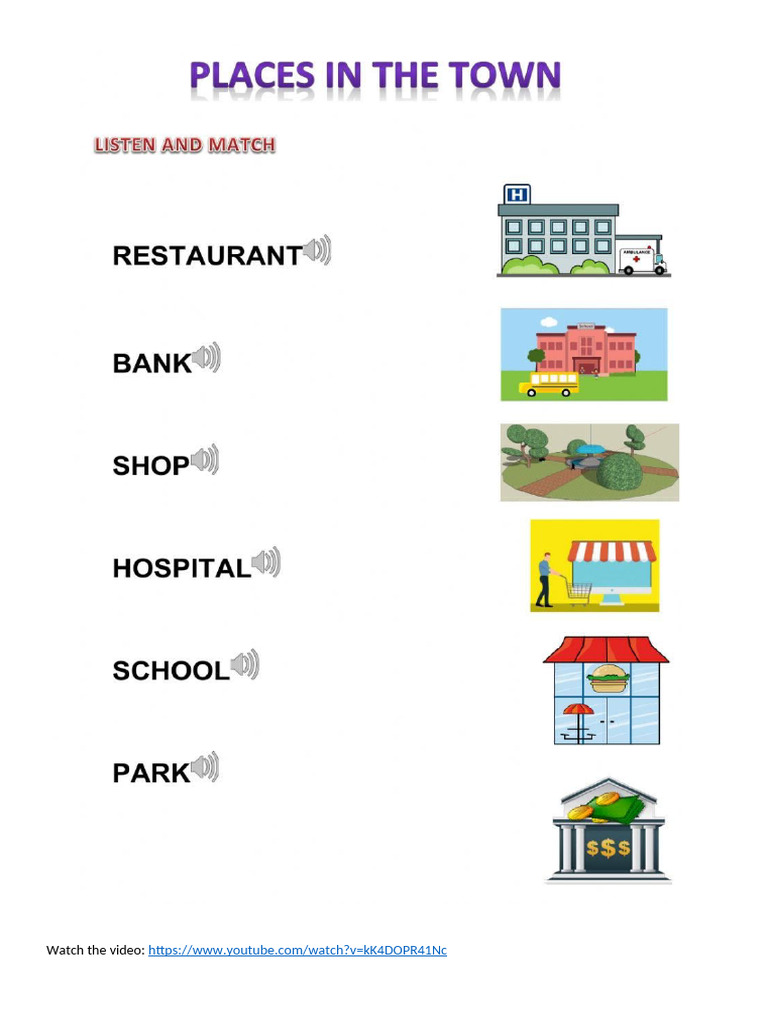 Key Places in Town | PDF