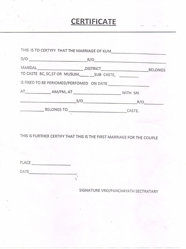 Kalyana Lkshmi Forms | PDF