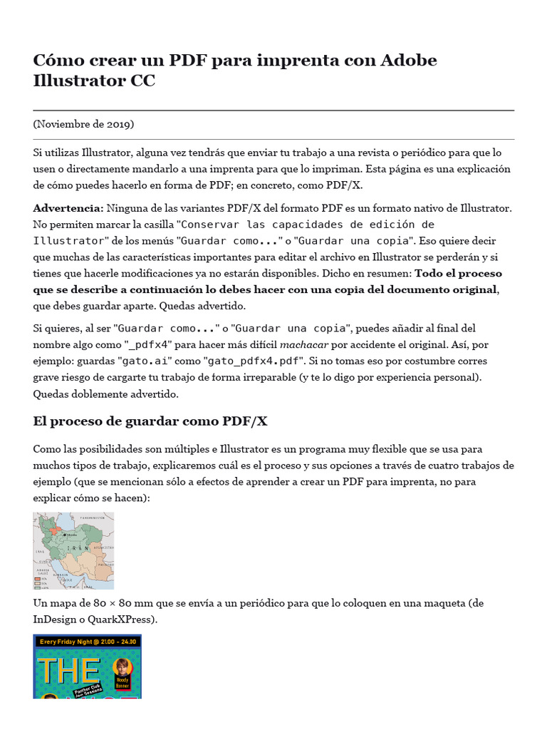 Cómo crear un PDF para imprenta con Adobe Illustrator CC _ Imagen ... Cómo crear un PDF para imprenta con Adobe Illustrator CC _ Imagen ...