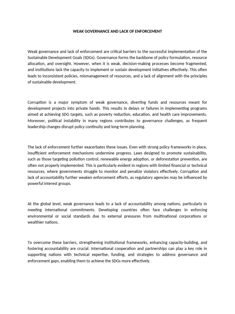 Weak Governance-wps Office | PDF