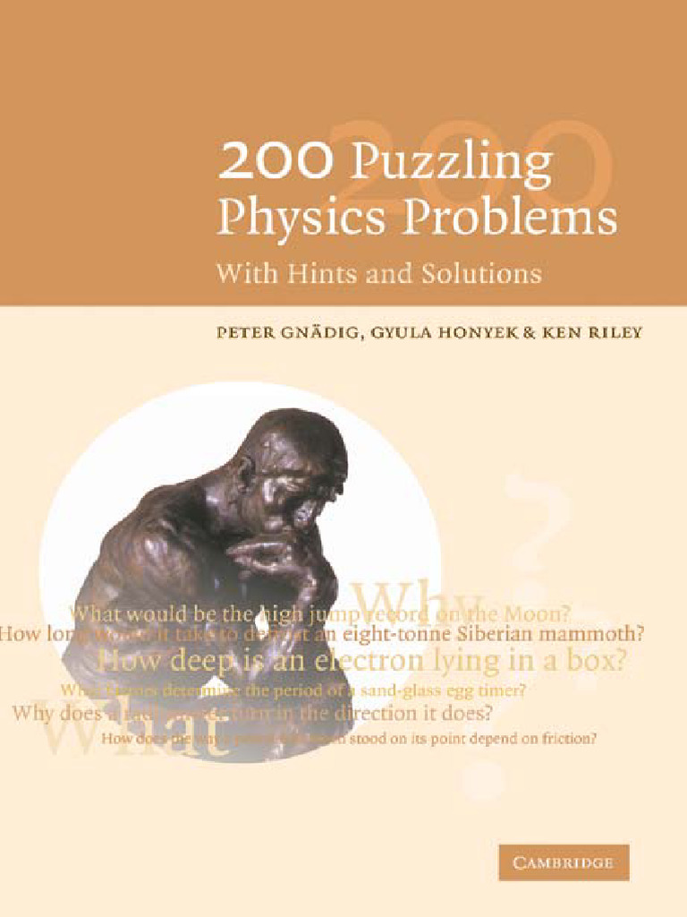 200 Puzzling Physics Problems With Hints and Solutions PDFDrive | PDF ...
