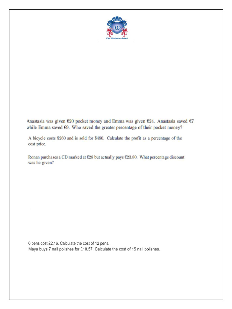 21th May - Y8 - Practice Worksheet QP 1 | PDF