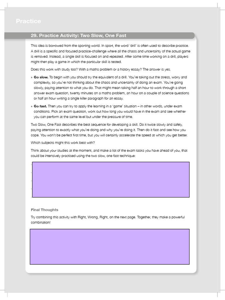 P5-2 Slow,1 Fast | PDF | Essays | Skill