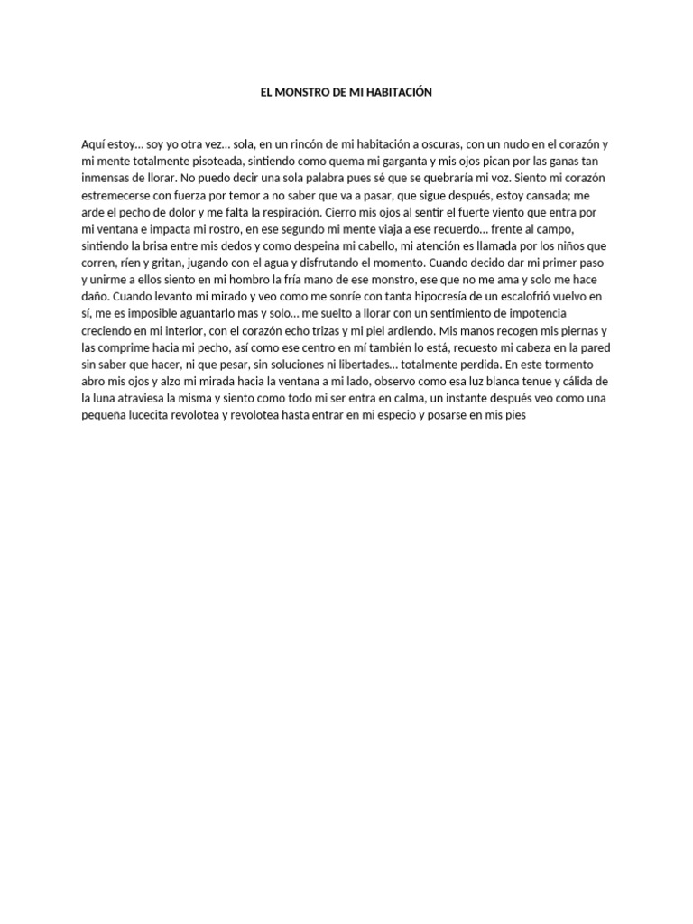 El Monstro de Mi Habitación | PDF