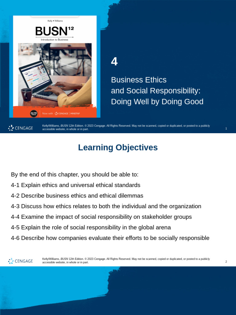 Kelly BUSN 12e PPT CH04 | PDF | Morality | Business