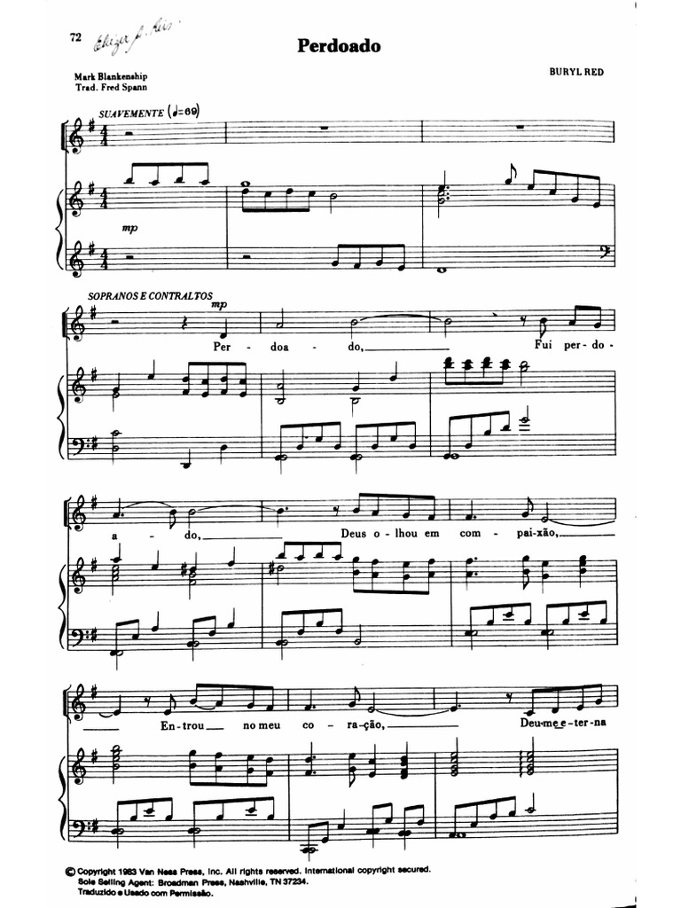 Partitura - Perdoado - Buryl Red | PDF