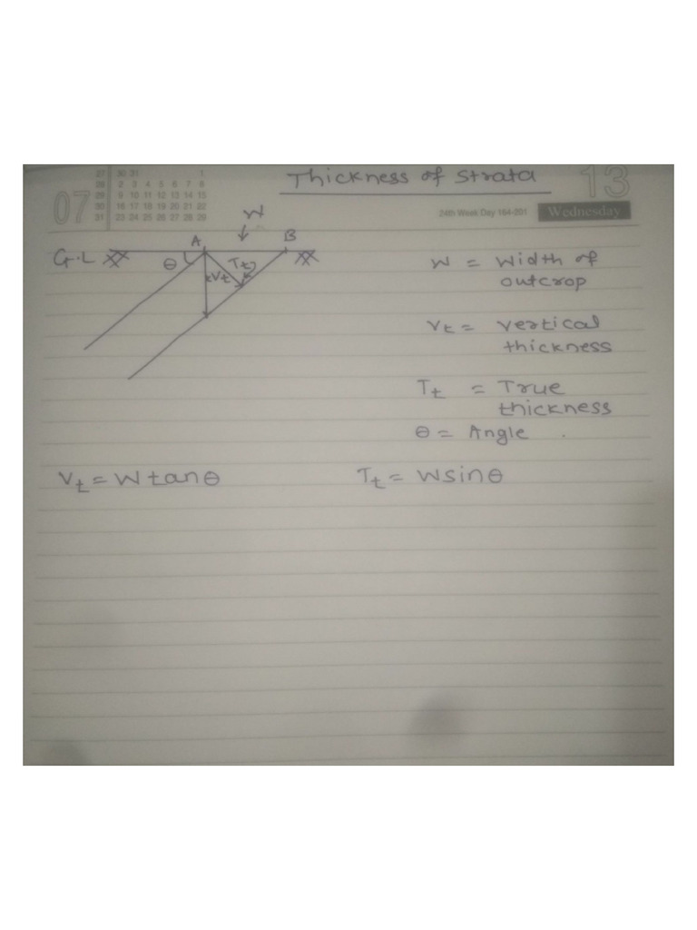 Thickness of Strata Numericals | PDF