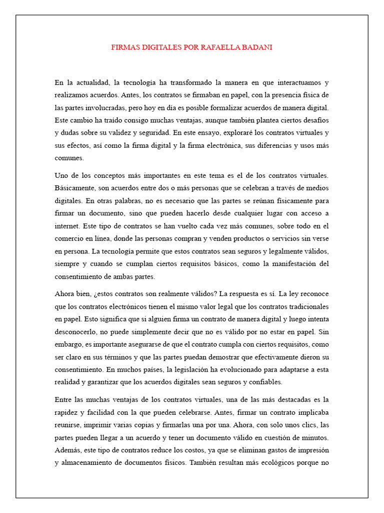 Firmas Digitales Por Rafaella Badani | PDF