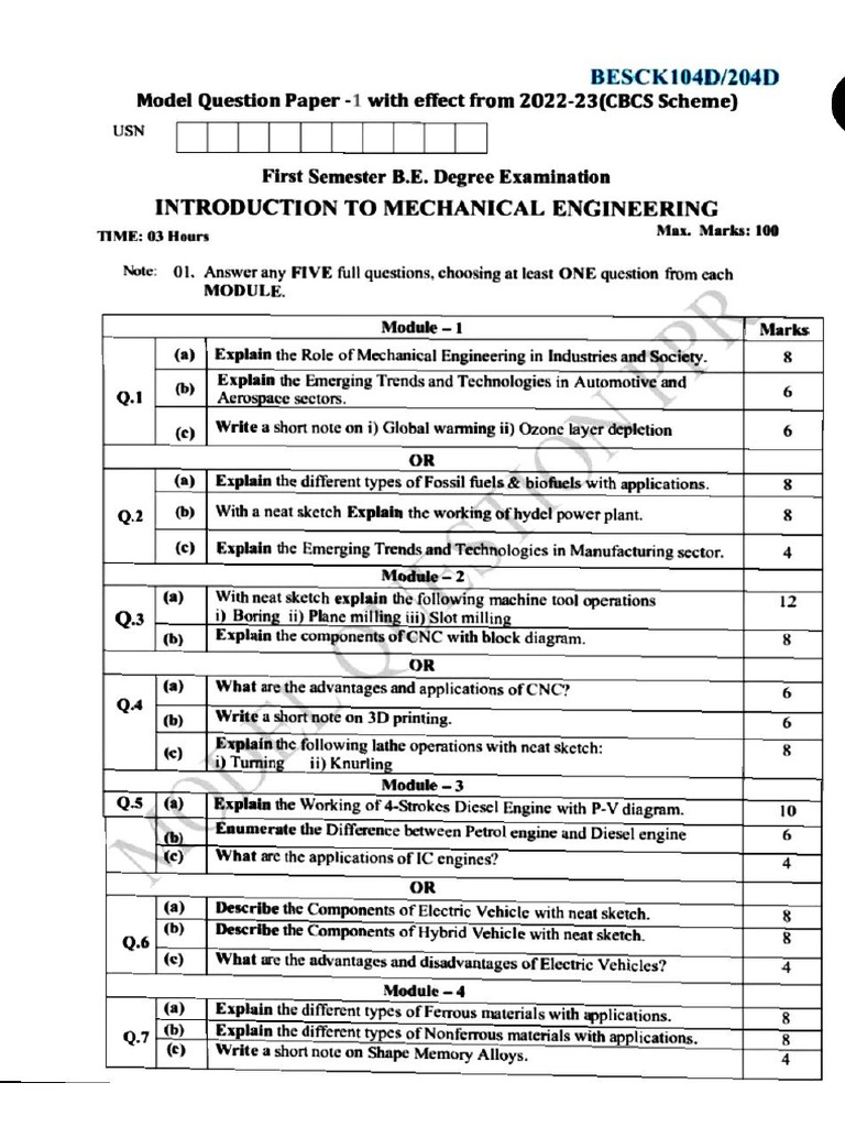 Ime Question Paper 1 | PDF