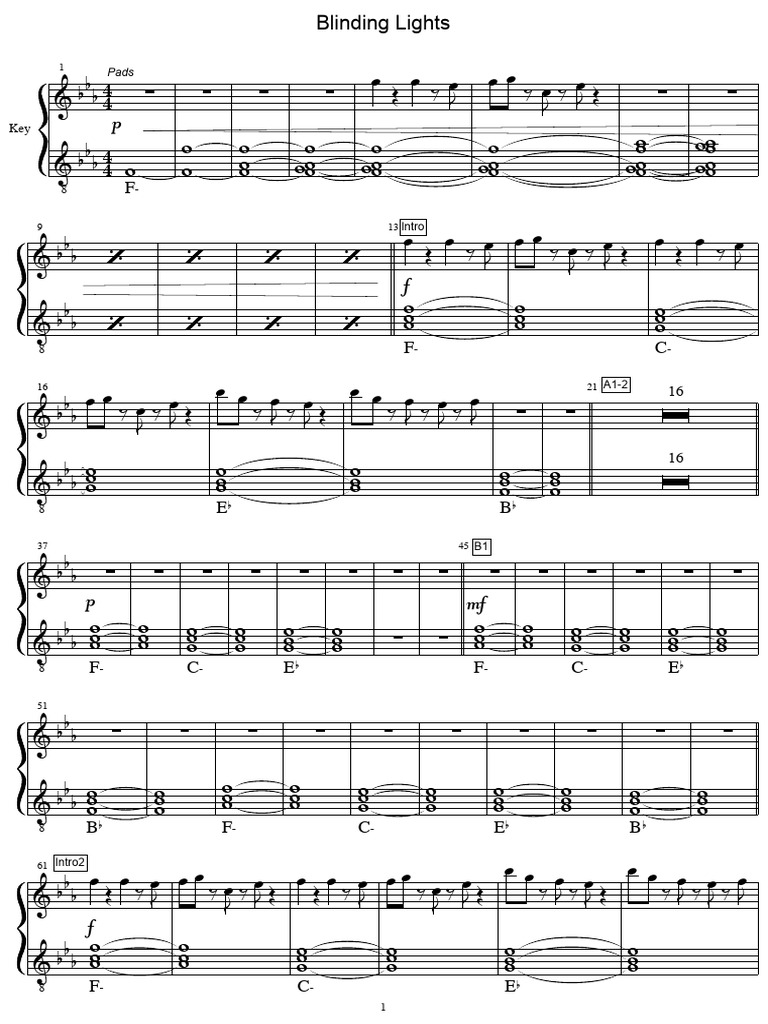 Blinding Lights Score | PDF