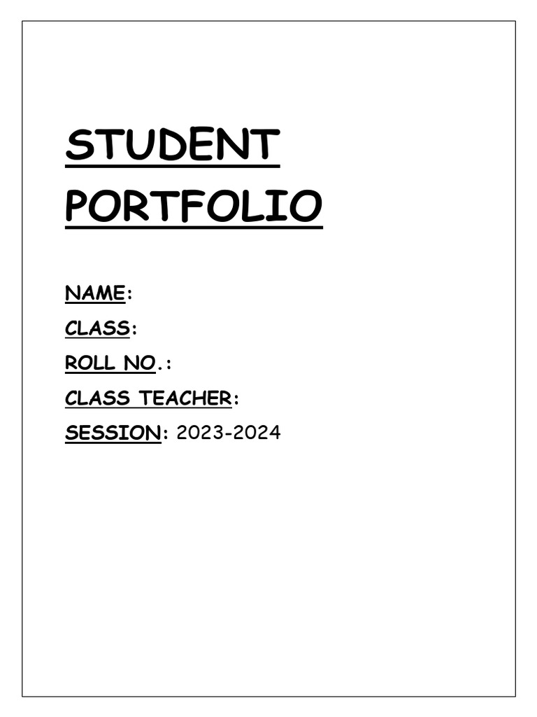 Student Portfolio | PDF