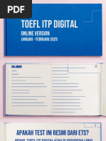 TOEFL Itp Digital Format (Online Itp) Di Ilp Cikini | PDF