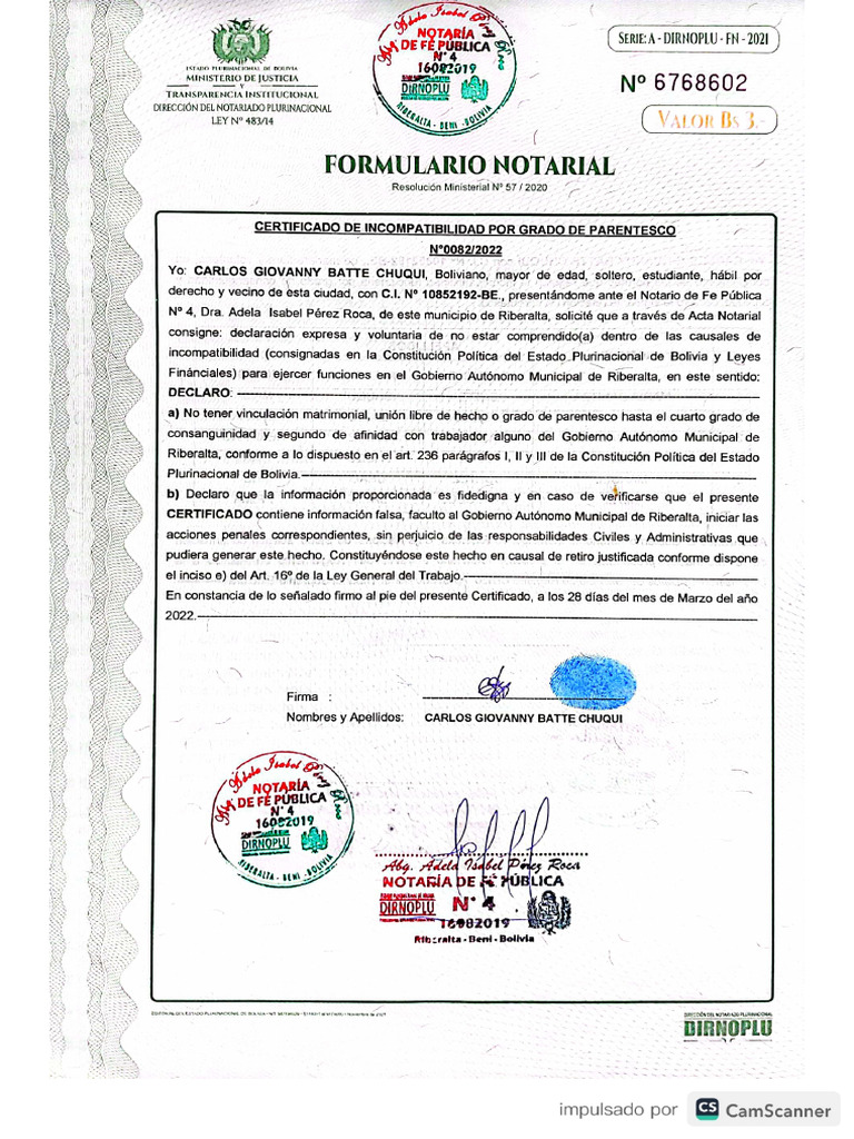 certf de comp y decl | PDF