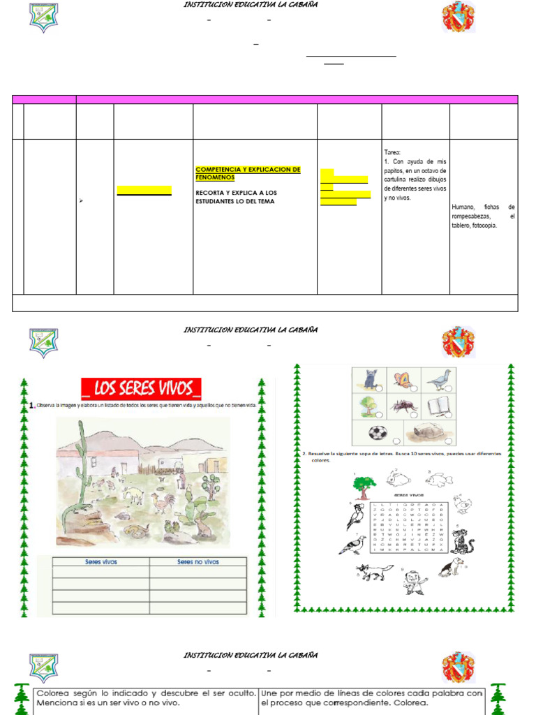 Plan de Aula Ciencias Naturales 7B | PDF | Entorno natural | Biología