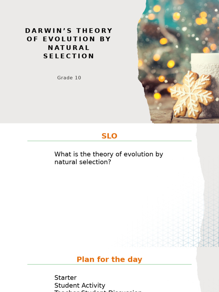 1 Darwin’s Theory of Evolution by Natural Selection | PDF | Natural ...