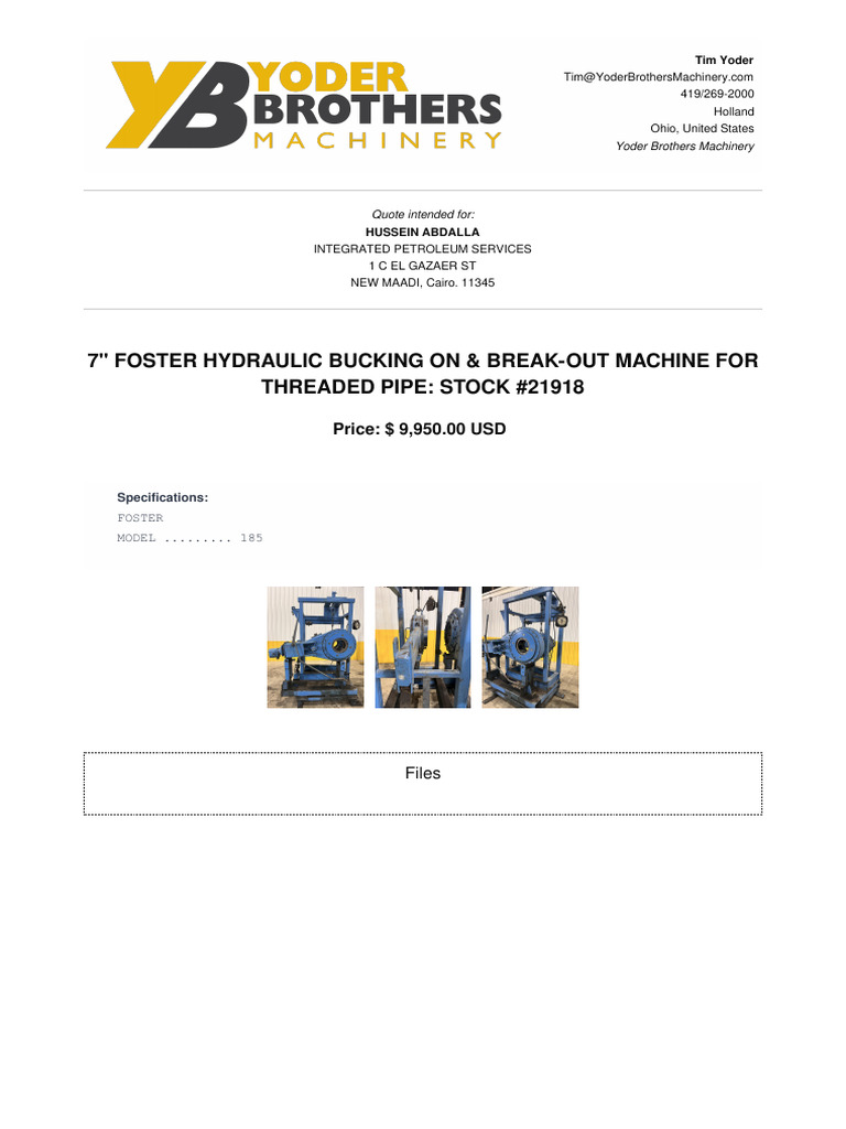 1) 7-foster-hydraulic-bucking-on-break-out-machine-for-threaded-pipe ...