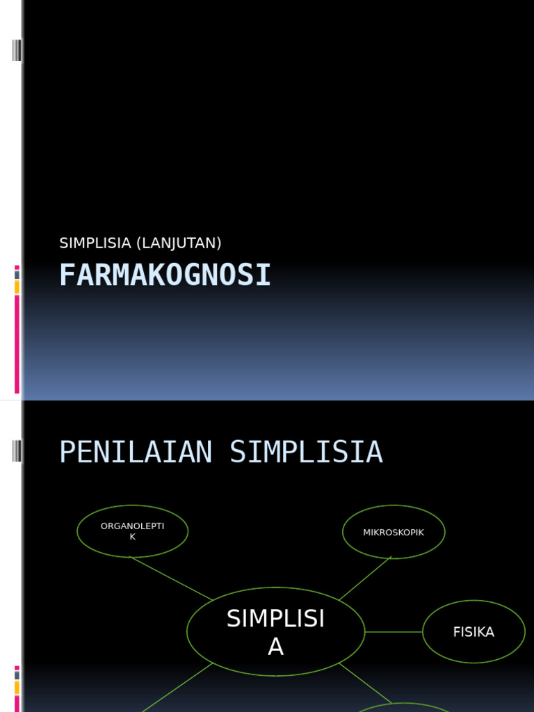 FARMAKOGNOSI Bab 3 Simplisia (Lanjutan) | PDF