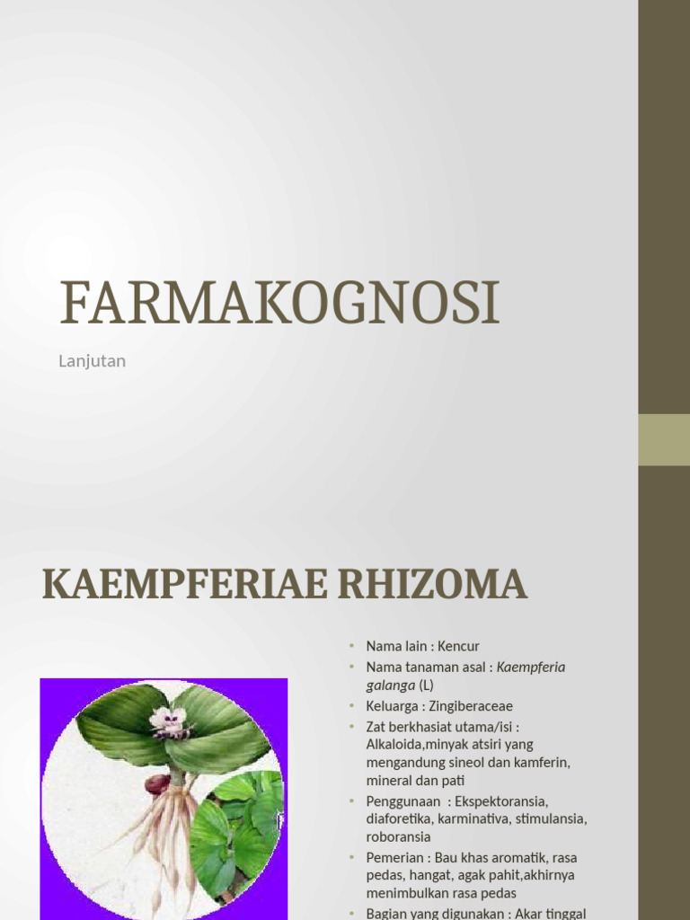 FARMAKOGNOSI Lanjutan | PDF