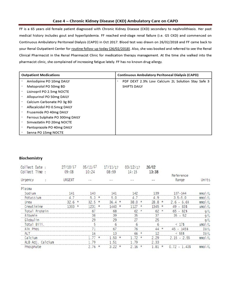 CKD Management and CAPD Care Plan | PDF | Chronic Kidney Disease | Kidney