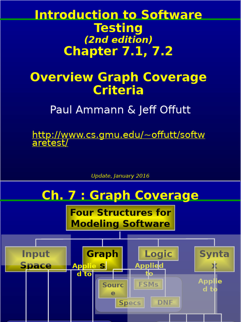 Ch07!1!2 OverviewGraphCoverage | PDF | Vertex (Graph Theory) | Mathematical Logic