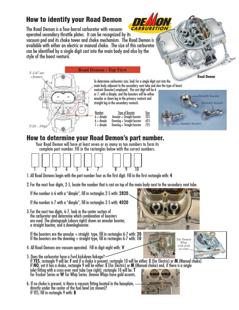 Carb Identity Road | PDF | Carburetor | Propulsion