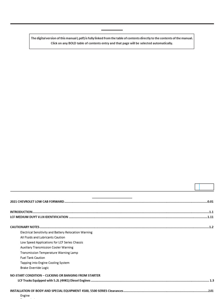 2021 Chevrolet LCF Body Builder Guide | PDF | Truck | Axle