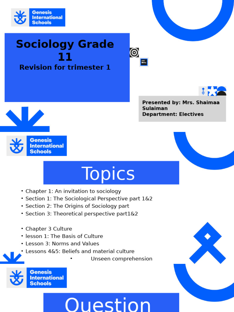 Grade 11 Sociology Trimester 1 Review | PDF | Sociology | Behavioural ...