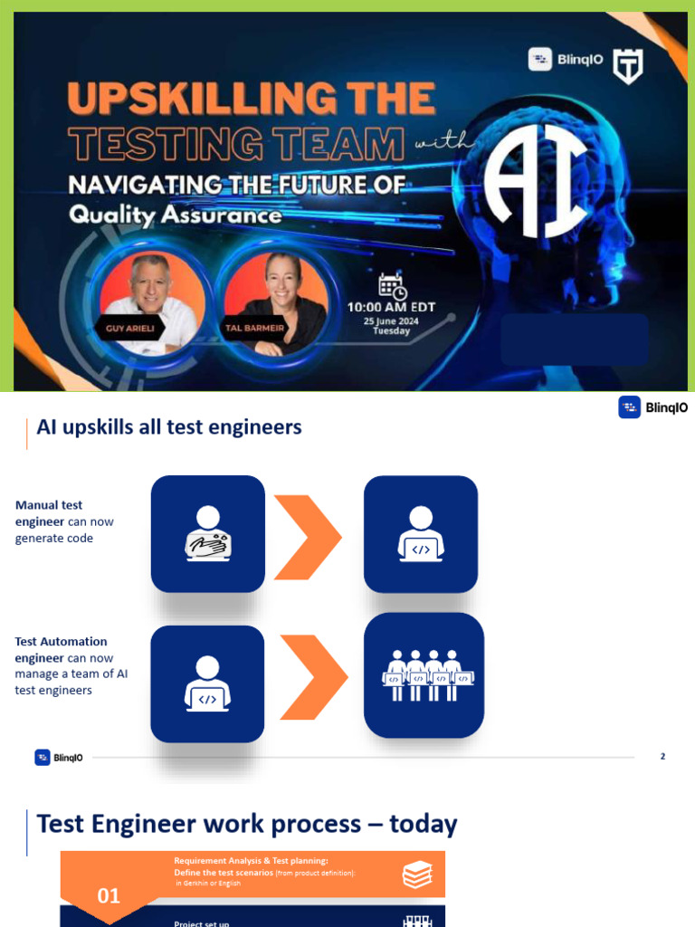 June 2024 Joe Colantino BlinqIO Webinar Upskilling With AI | PDF ...