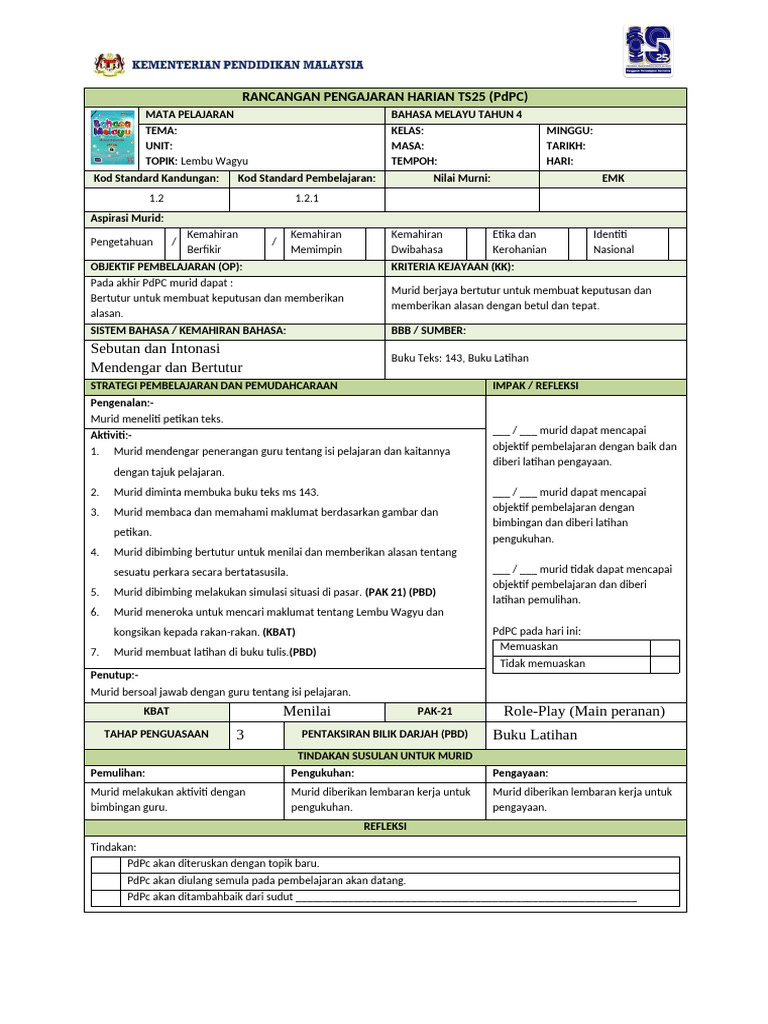 BM THN 4 Ts25 (Unit 21) | PDF