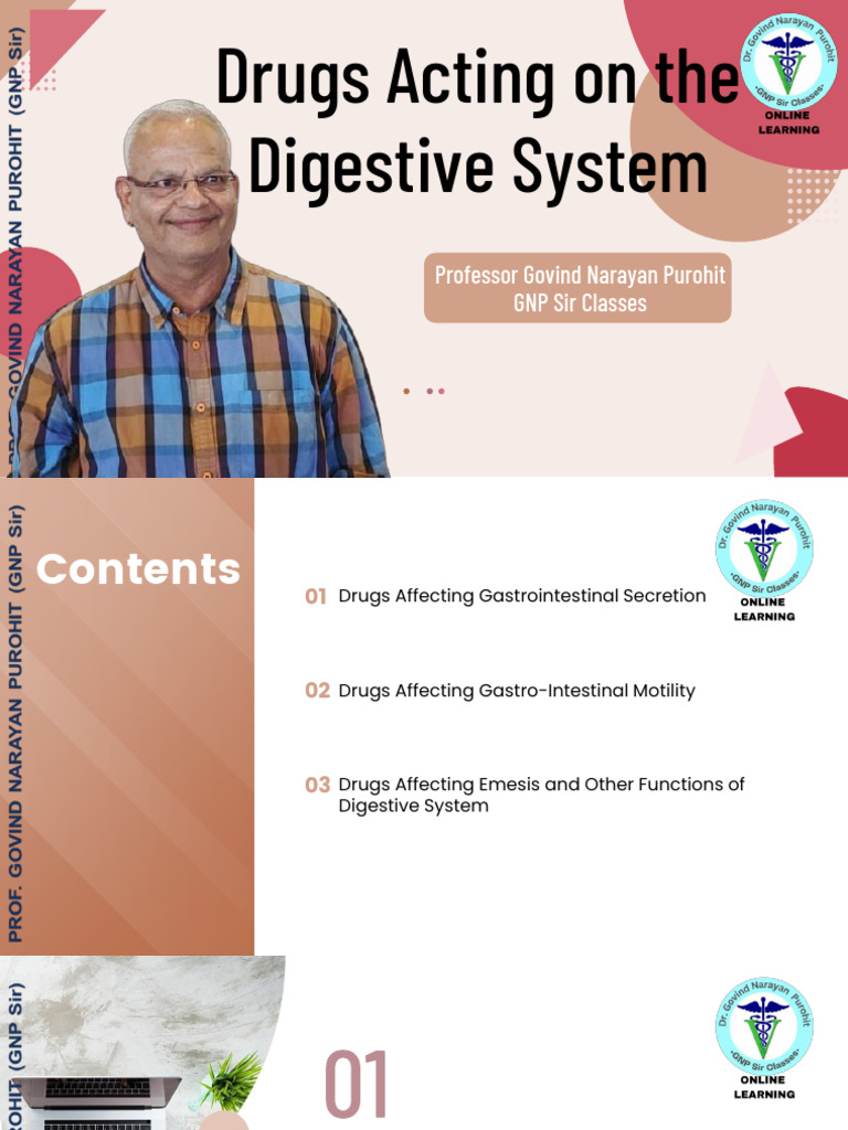 Drugs Acting on Digestive System | PDF | Stomach