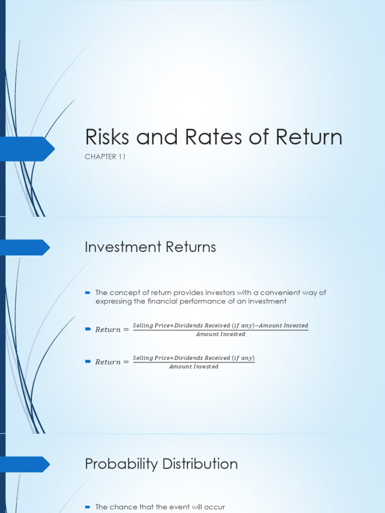 Investment Risk and Return Analysis | PDF | Capital Asset Pricing Model ...