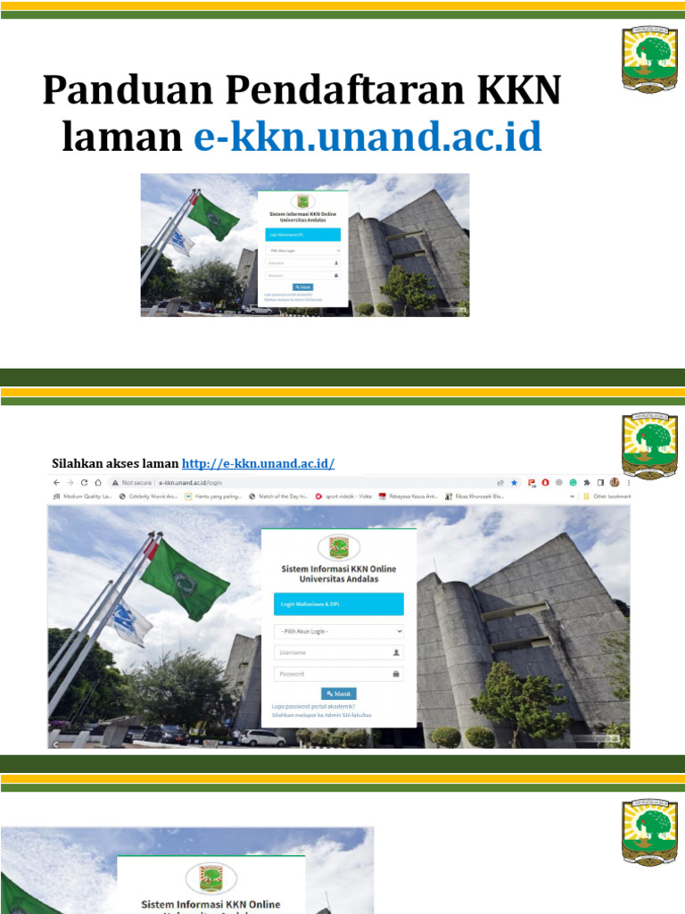 Panduan Pendaftaran KKN Di Laman E-Kkn Rev | PDF