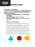Solid Shapes Worksheet Class 3 | PDF