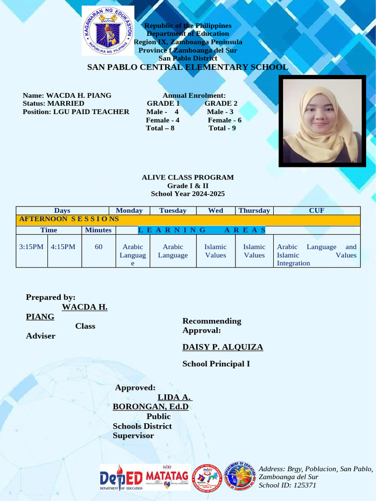 Alive Class Program | PDF