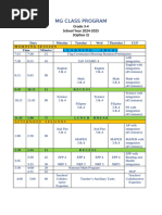 Class Program Grade 4-6 SY2024-2025 | PDF | Learning | Teaching