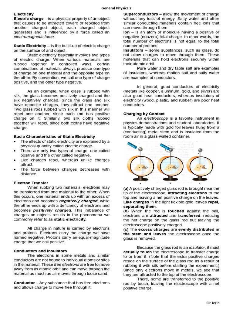 Electricity MODIFIED | PDF | Electric Charge | Electric Field