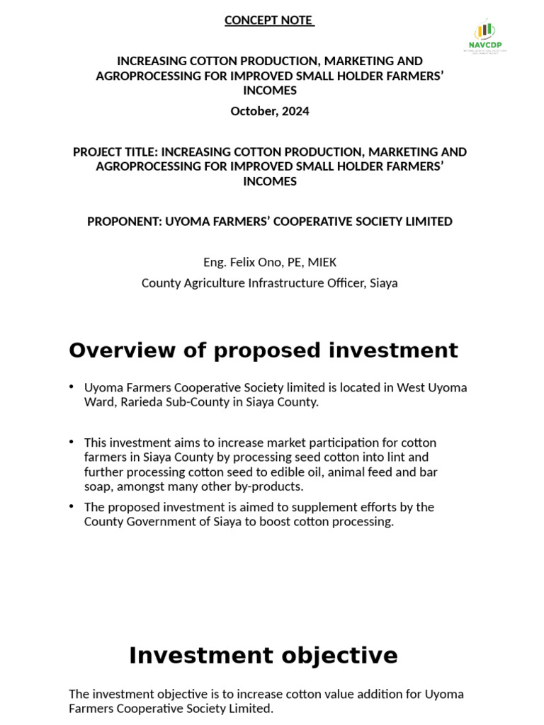 Presentation Madiany | PDF | Cotton | Cooperative