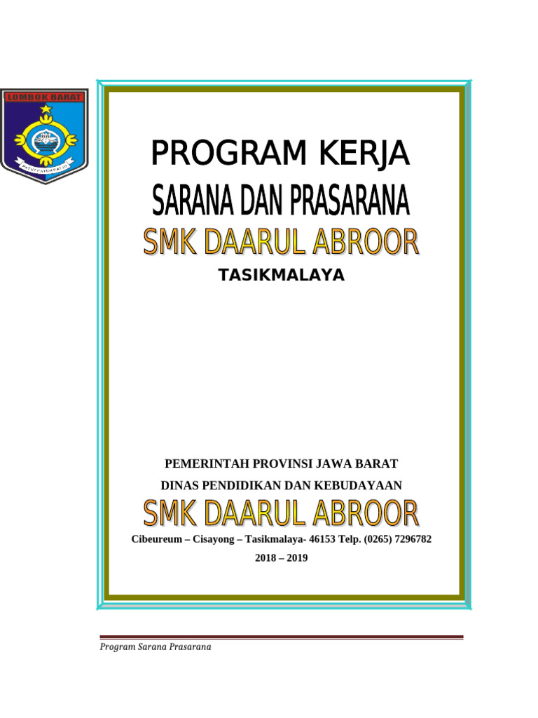 PROGRAM SARPRAS Daarul Abroor | PDF