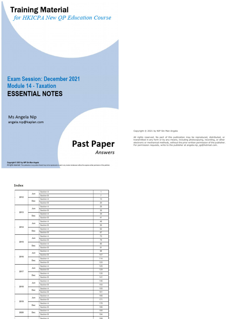 M14 Past Paper Answer | PDF | All Rights Reserved | Copyright