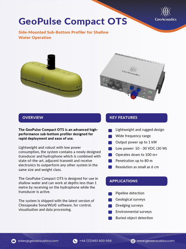 GeoPulse Compact OTS 2024 | PDF | Sampling (Signal Processing ...