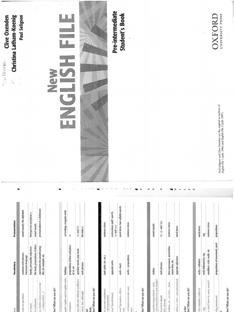 New English File Pre - Intermediate Student S Book | PDF
