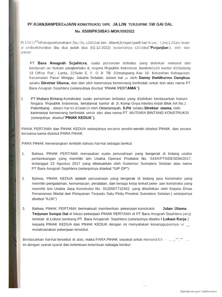 SPK JALAN TERJUNAN SUNGAI OAL ( BAS-MBK ) | PDF