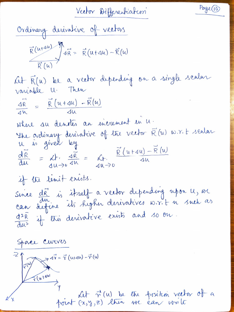 Vector Differentiation | PDF