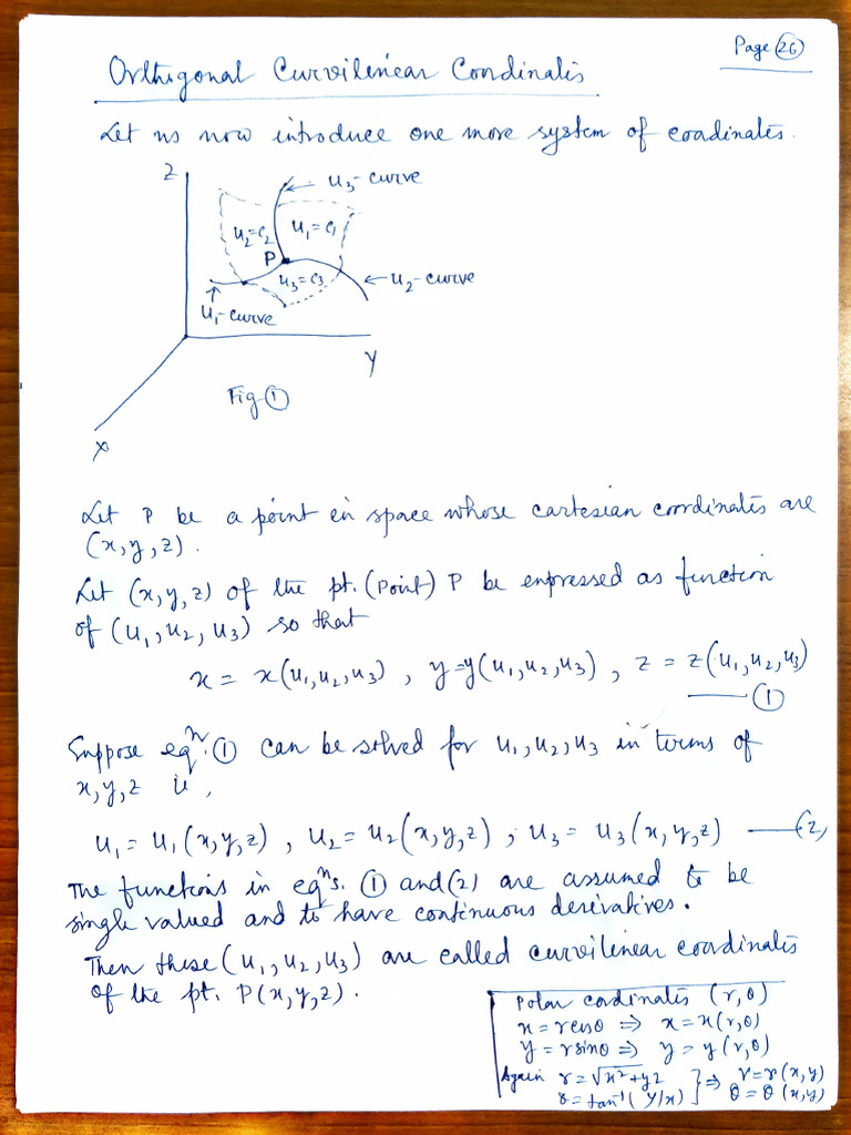 Orthogonal Curvilinear Coordinates | PDF
