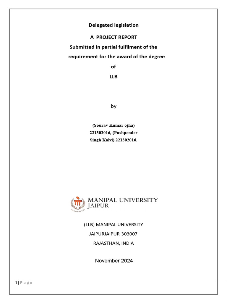 Understanding Delegated Legislation | PDF | Administrative Law ...