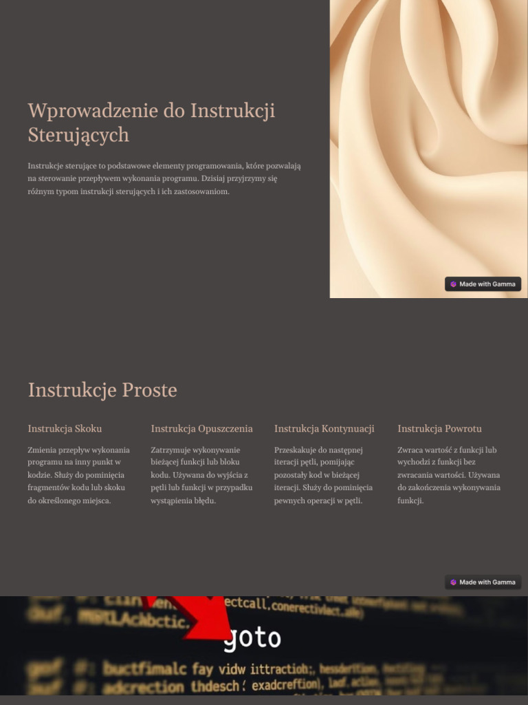 Wprowadzenie Do Instrukcji Sterujacych | PDF