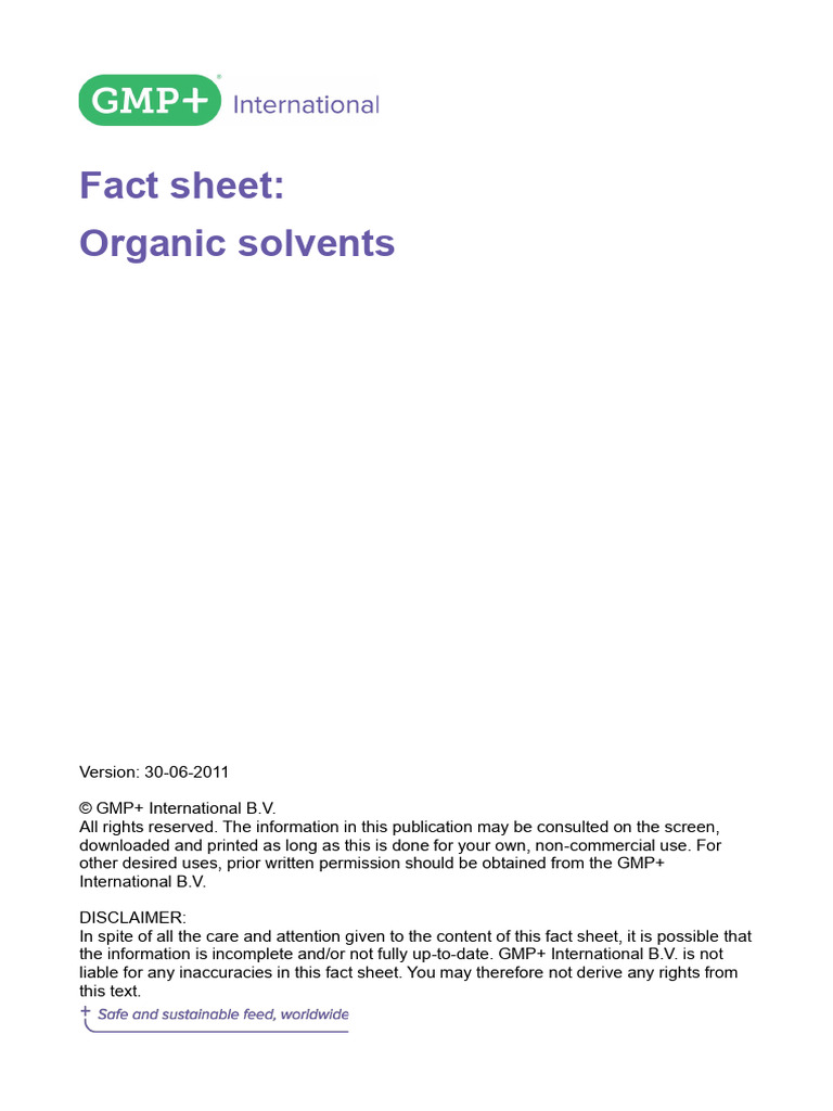 Organic solvents | PDF | Solvent | Ethanol