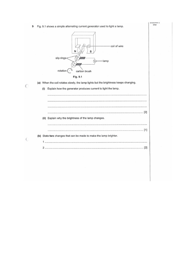 Electromagnetic Effects Exam Questions Triple | PDF