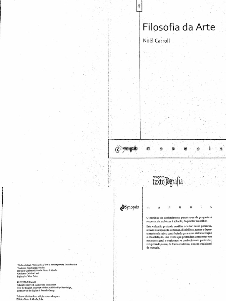 Noel Carroll_Introdução_Filosofia Da Arte | PDF